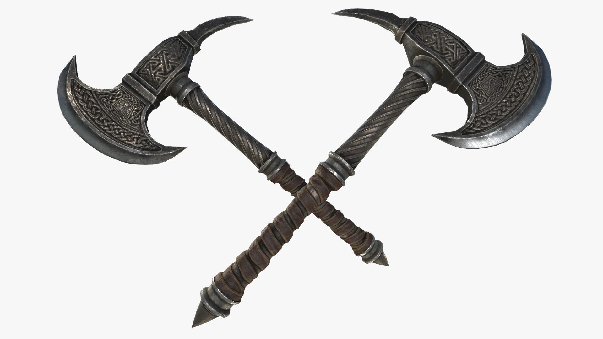 3D Model Fantasy Axe RPG Boarding Axe Viking One Handed Celtic ...