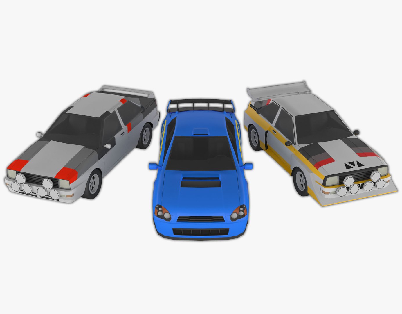 3 rally cars pack 3D model - TurboSquid 1562988