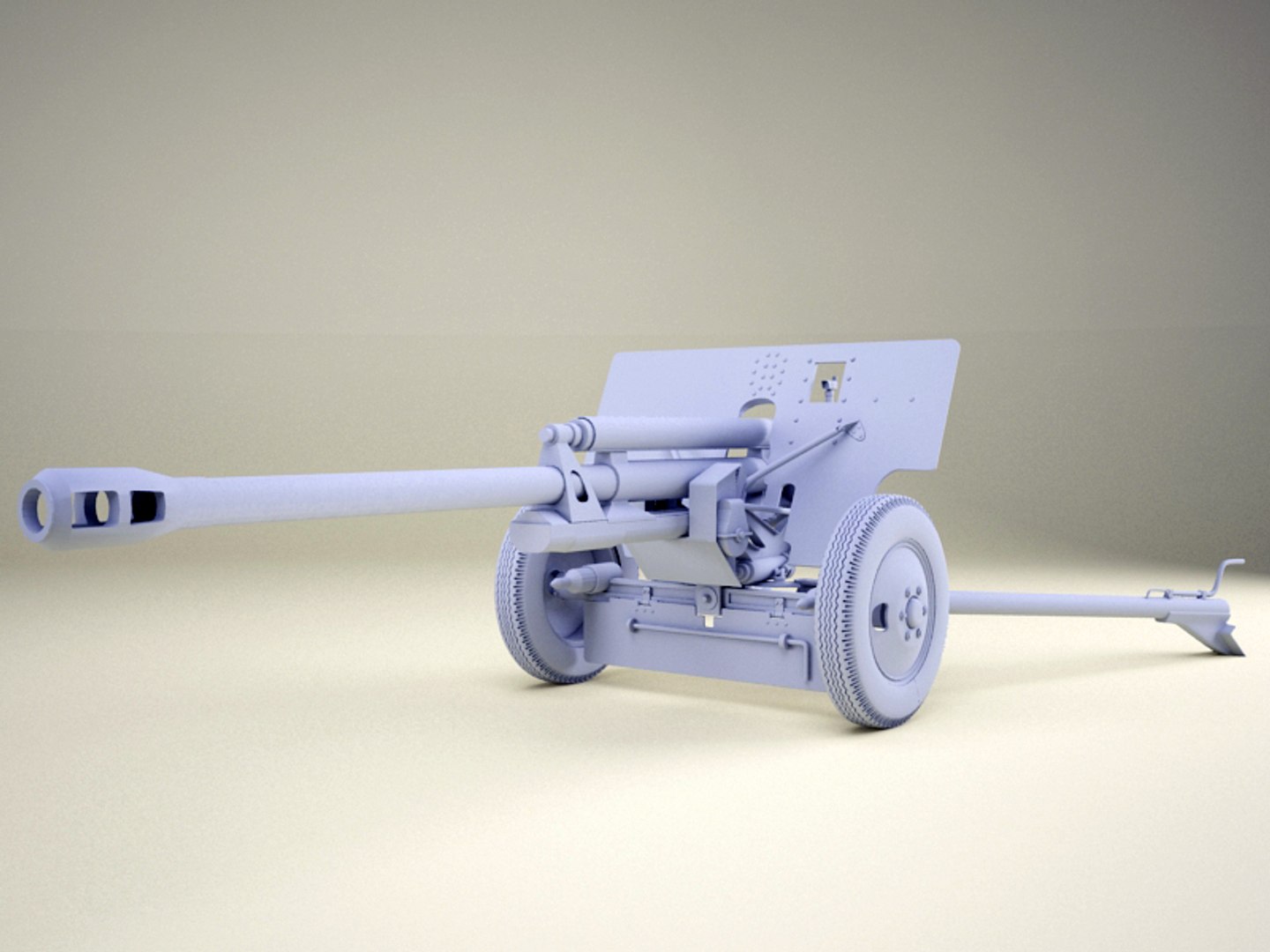 Divisional Gun Zis-3 Soviet 3ds