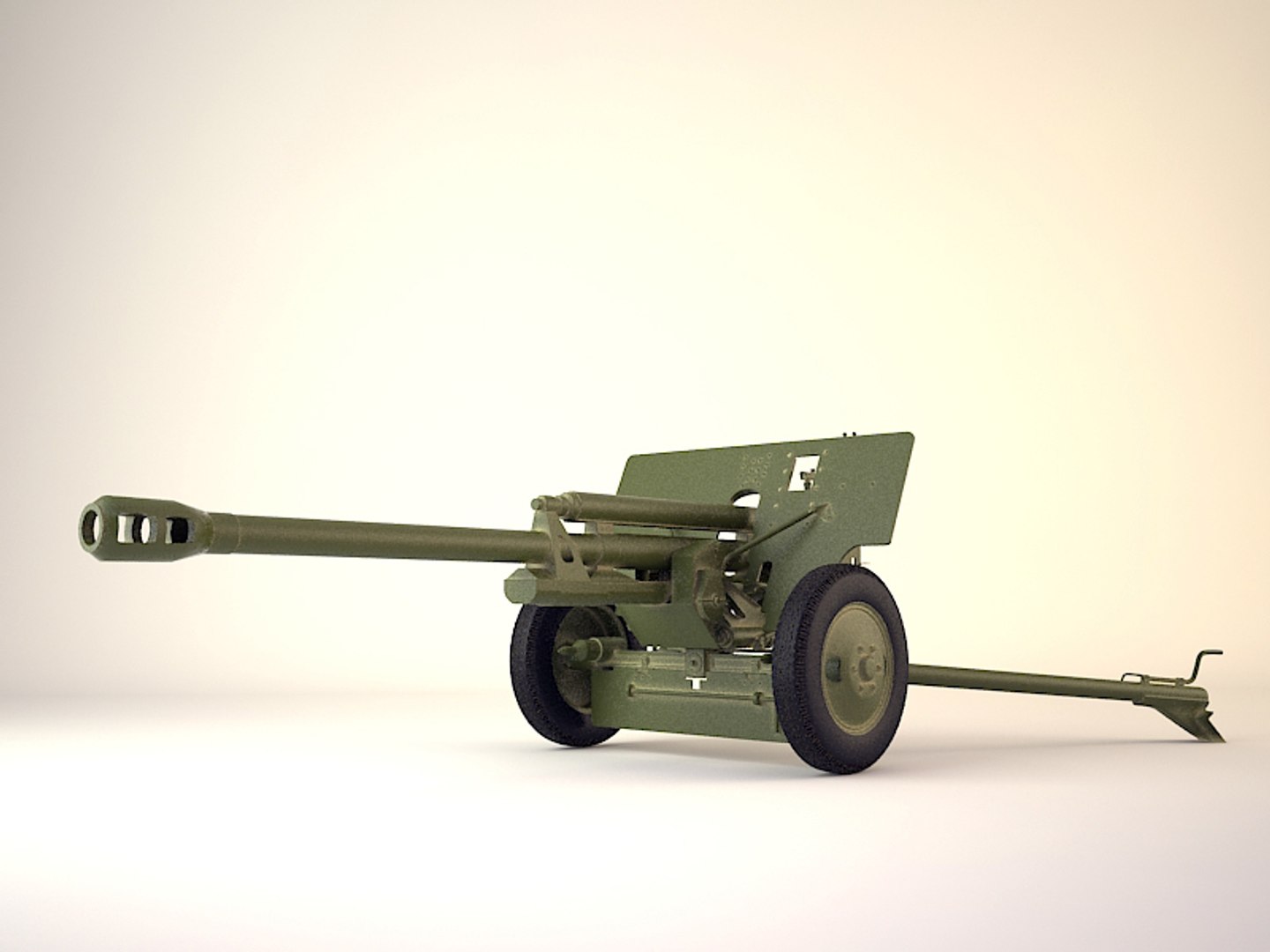 Divisional Gun Zis-3 Soviet 3ds