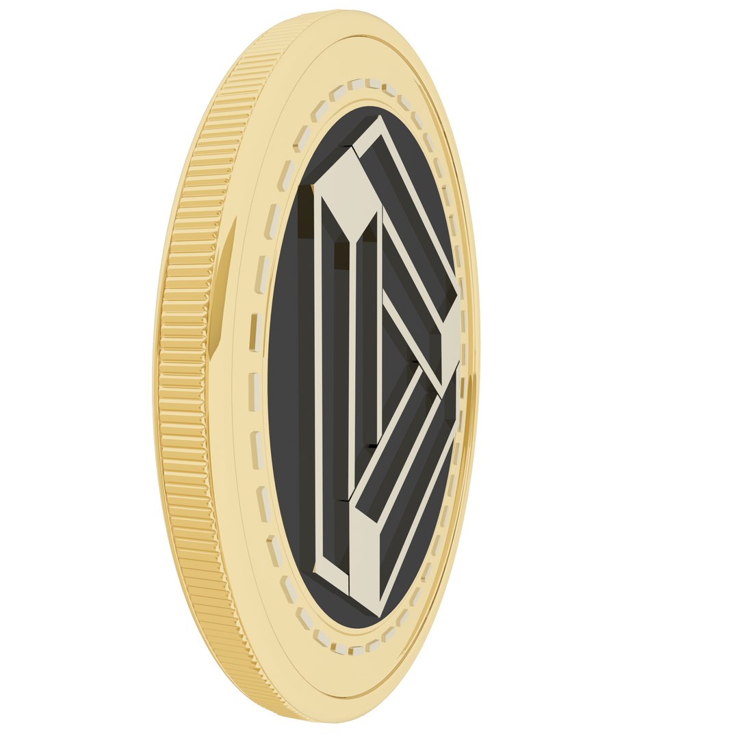 DATA Cryptocurrency Gold Coin Model - TurboSquid 1784461