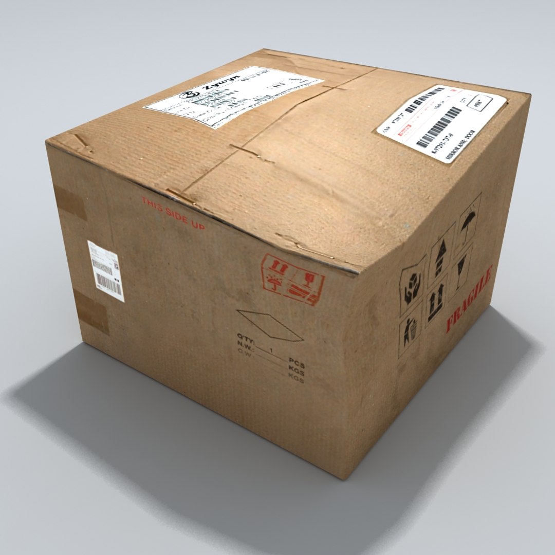 3d model cardboard box