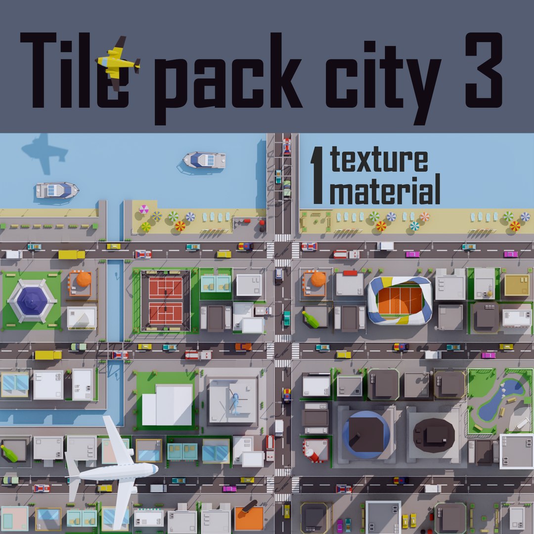 3D Tile Pack City 3 Tile Pack - TurboSquid 1827698