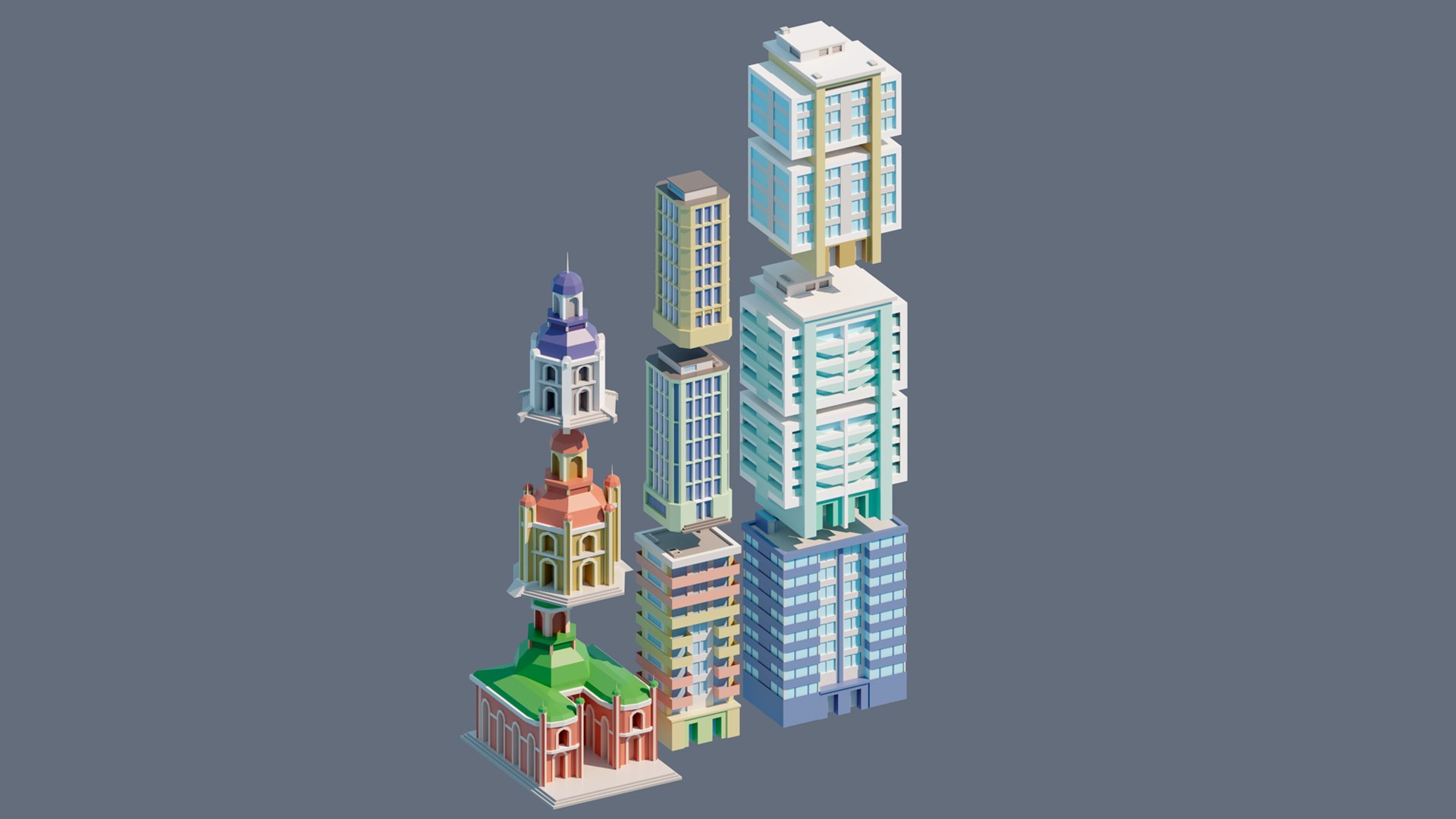 3D Tile Pack City 3 Tile Pack - TurboSquid 1827698