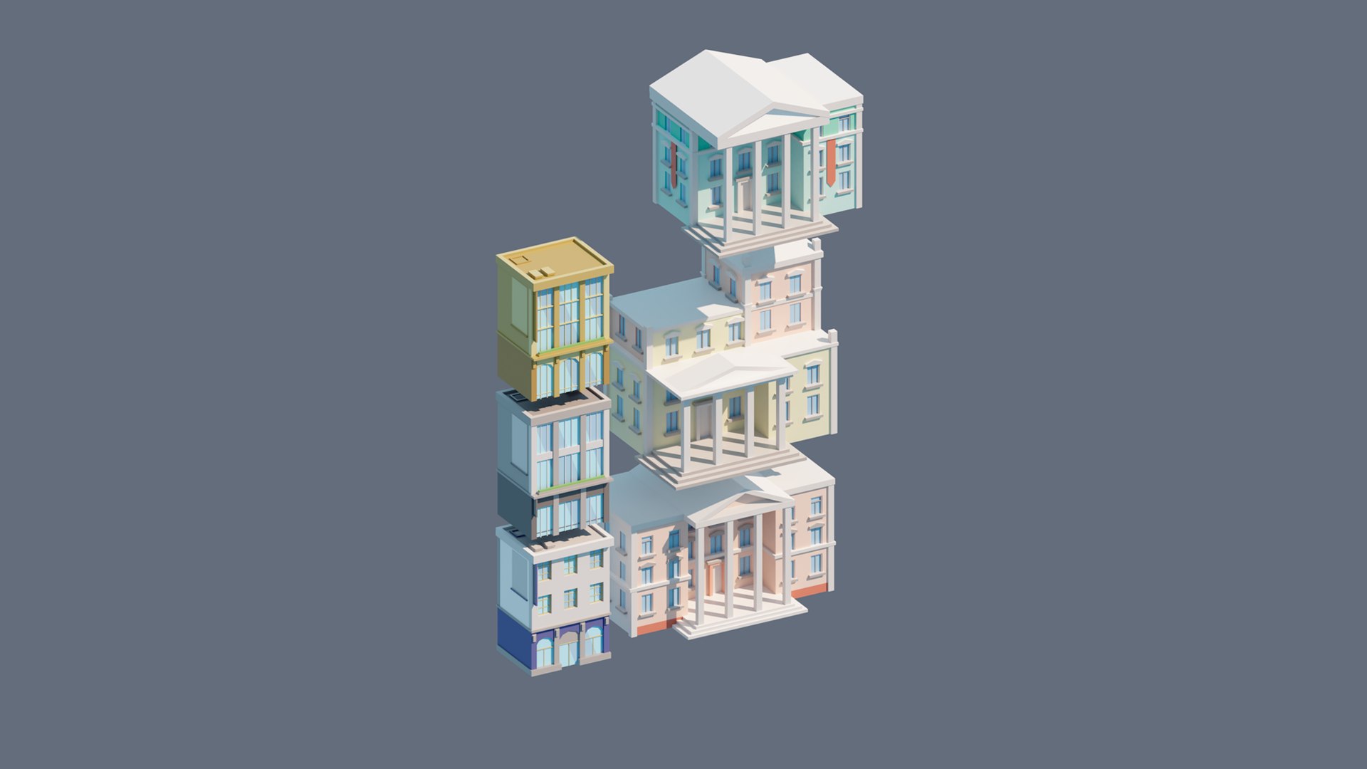 3D Tile Pack City 3 Tile Pack - TurboSquid 1827698