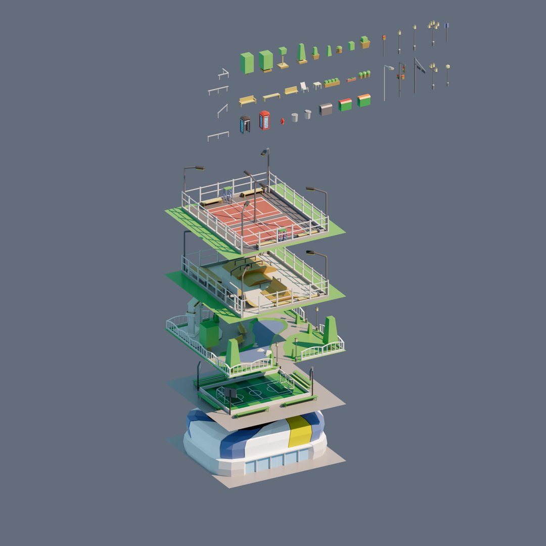 3D Tile Pack City 3 Tile Pack - TurboSquid 1827698