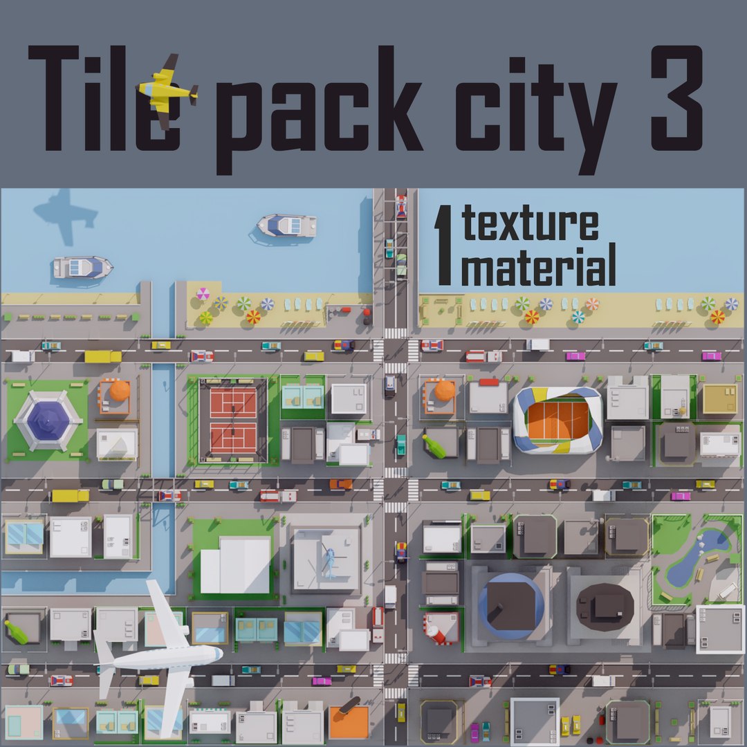 3D Tile Pack City 3 Tile Pack - TurboSquid 1827698