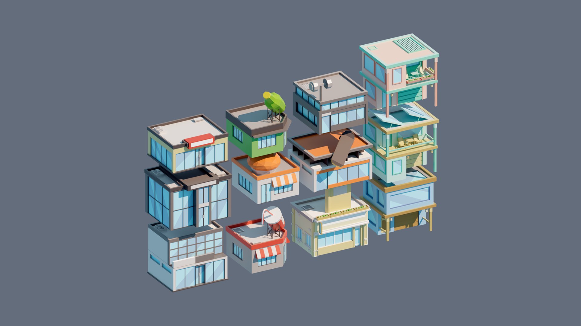 3D Tile Pack City 3 Tile Pack - TurboSquid 1827698