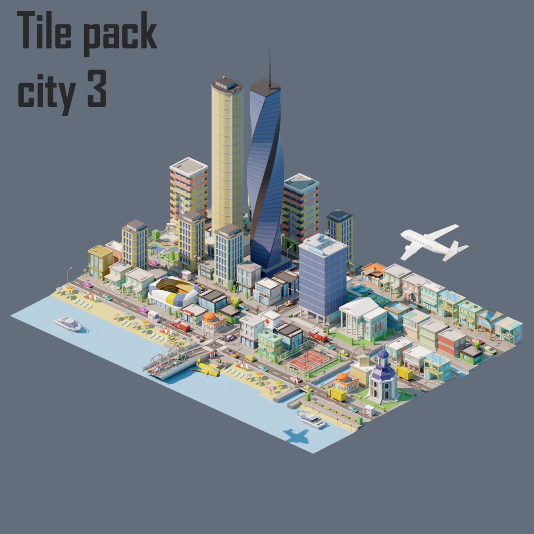 3D Tile Pack City 3 Tile Pack - TurboSquid 1827698