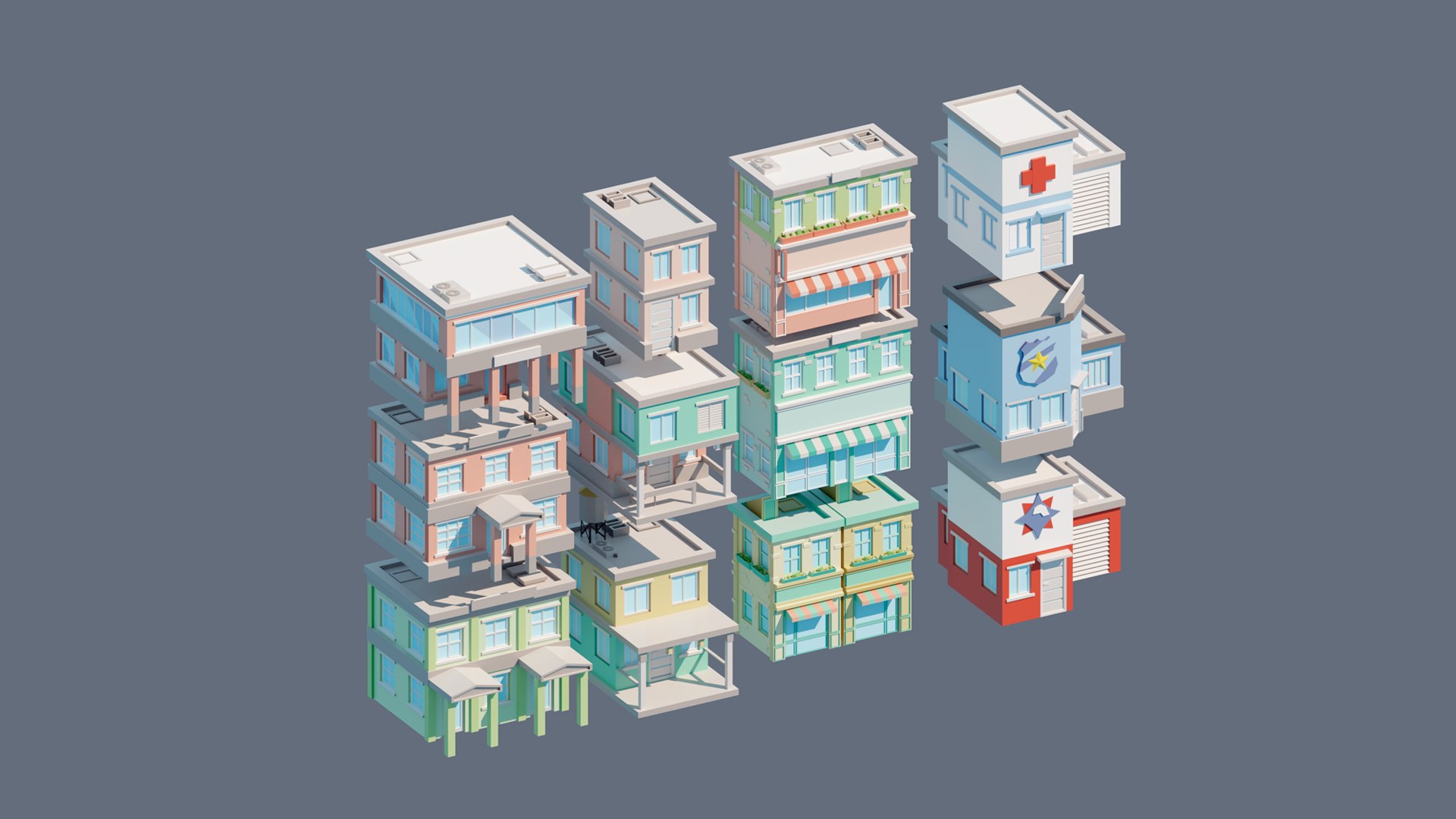 3D Tile Pack City 3 Tile Pack - TurboSquid 1827698