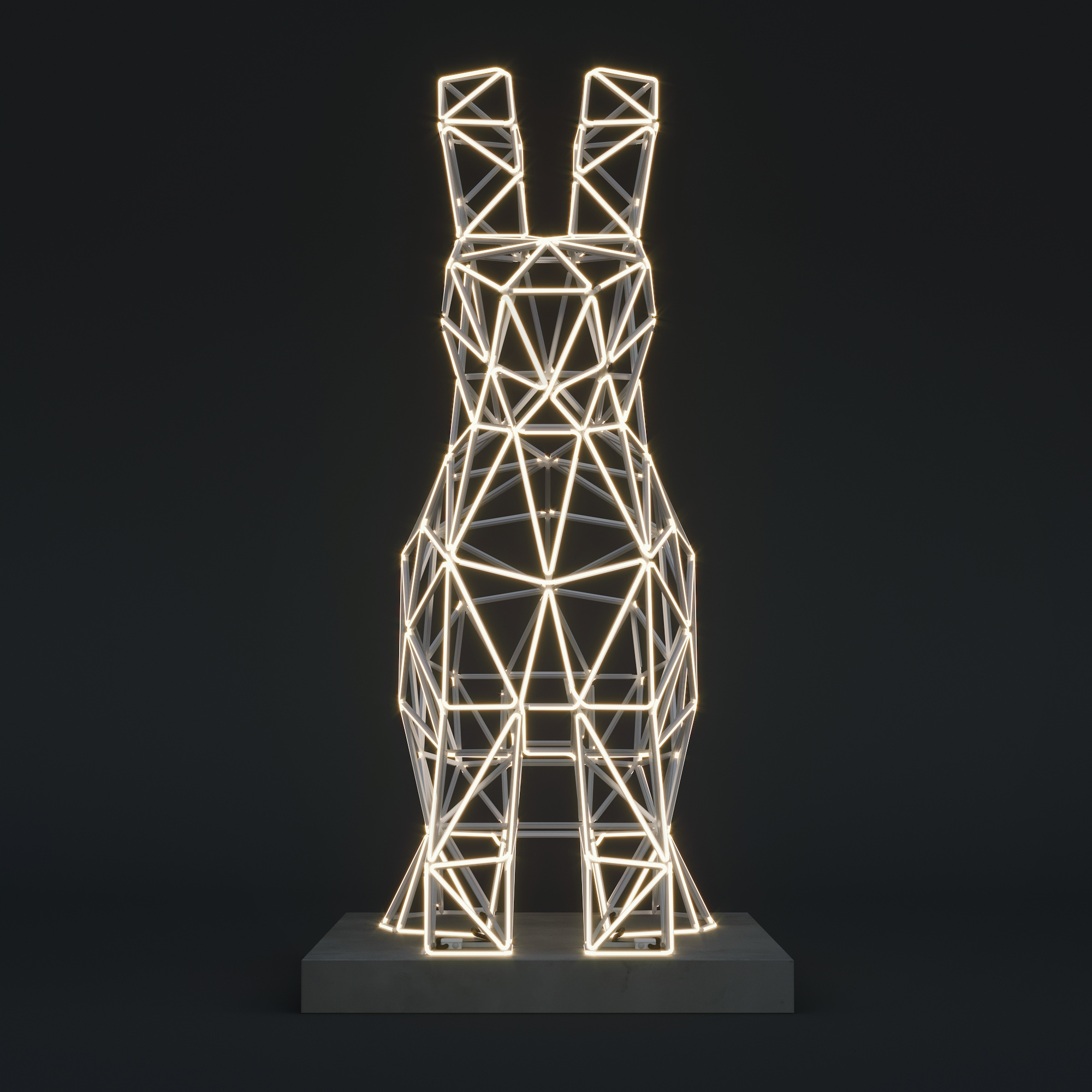 Led Lighted Hare model - TurboSquid 1814981