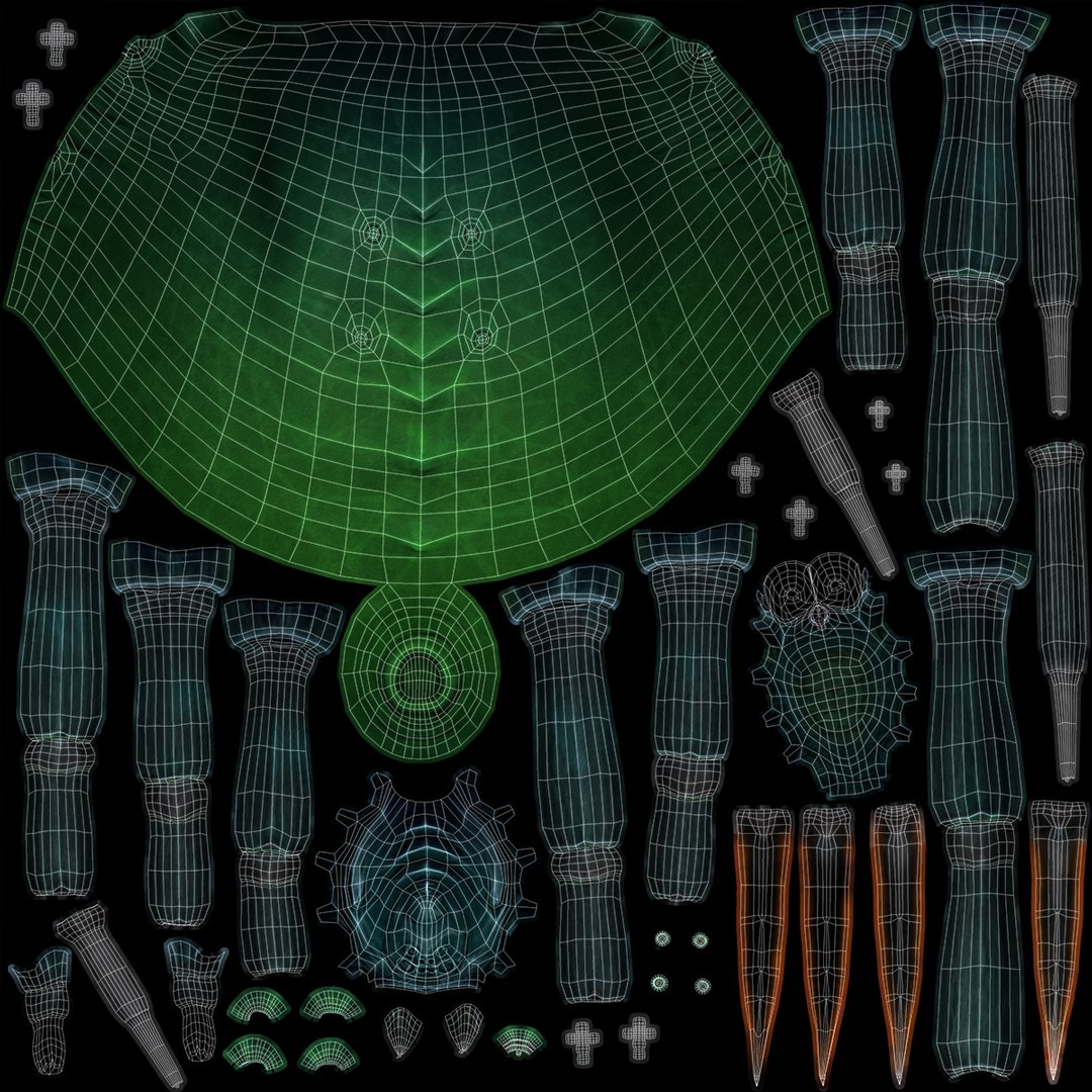 3D Emerald Sword Spider model - TurboSquid 1885447