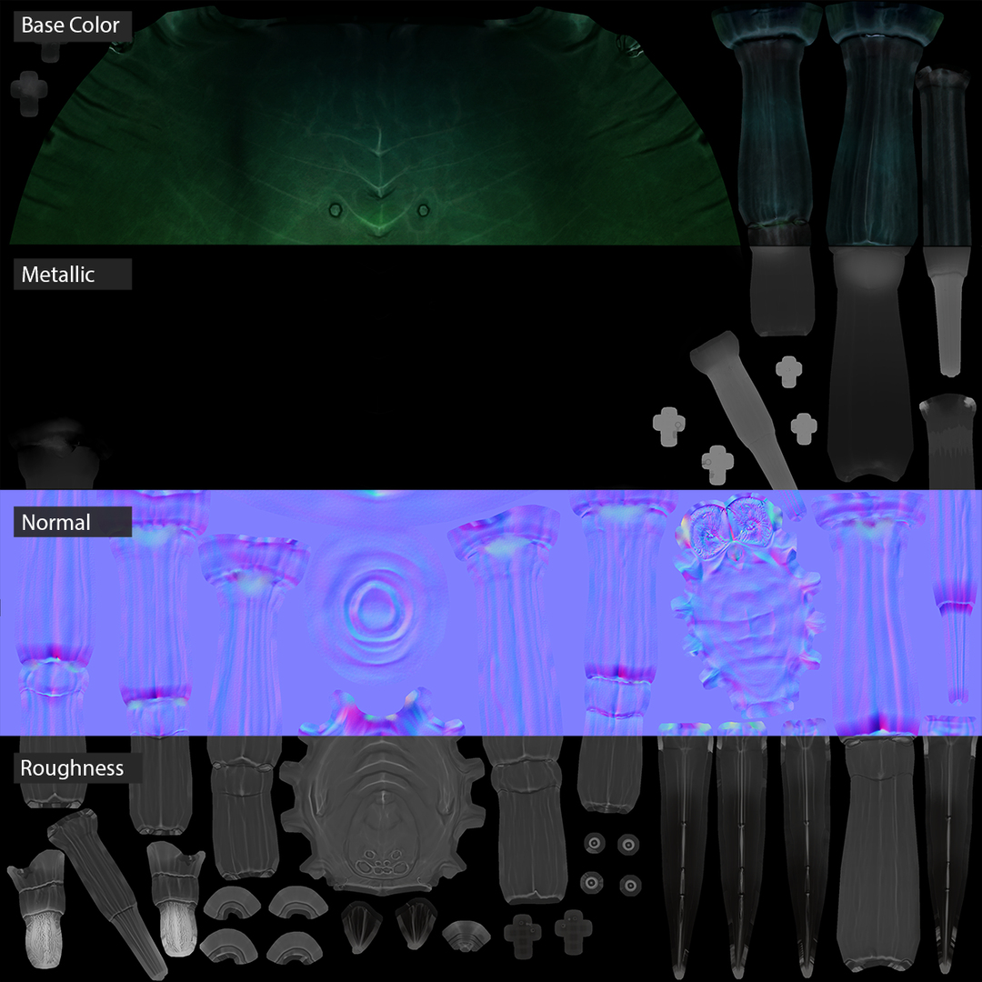 3D Emerald Sword Spider model - TurboSquid 1885447
