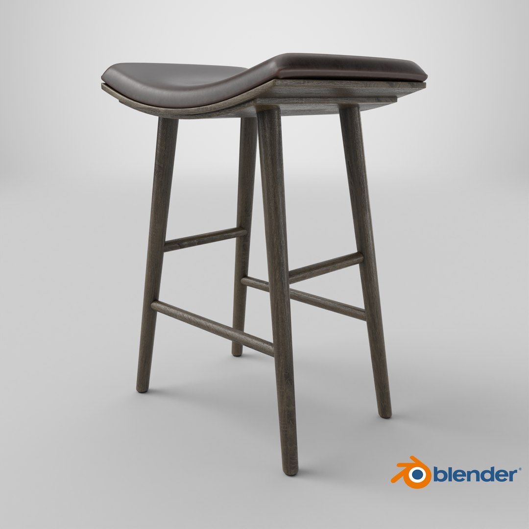 3D Counter Stools Black - TurboSquid 2208888