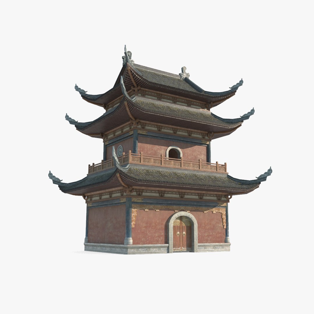 East Asian ancient architecture city loft 3D model - TurboSquid 2090110