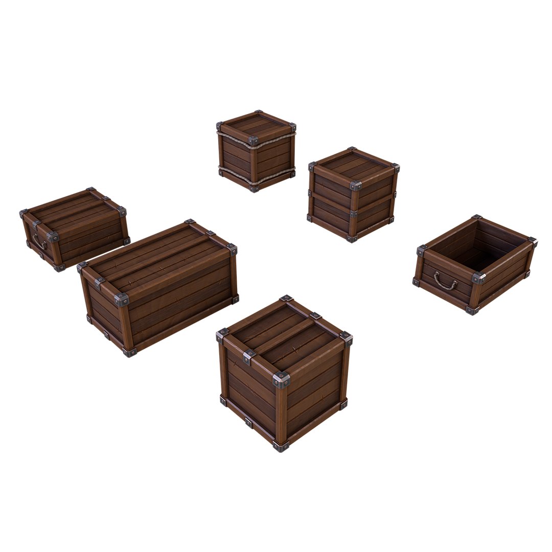 Wooden Box Model - TurboSquid 2257100