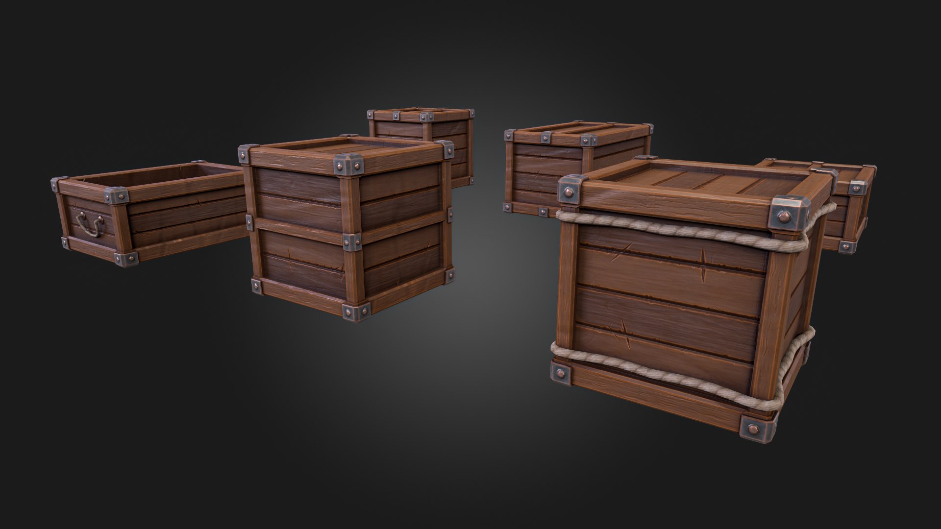 Wooden Box Model - TurboSquid 2257100