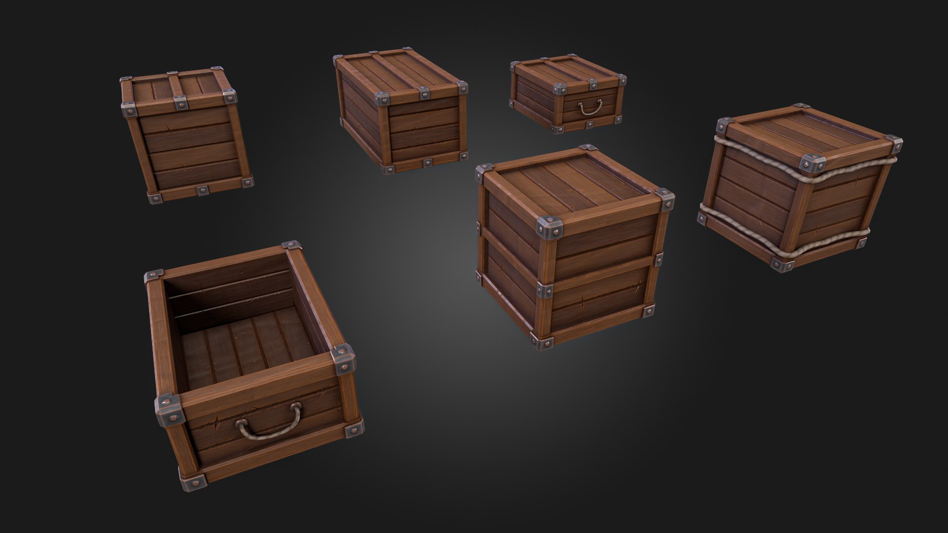 Wooden Box Model - TurboSquid 2257100