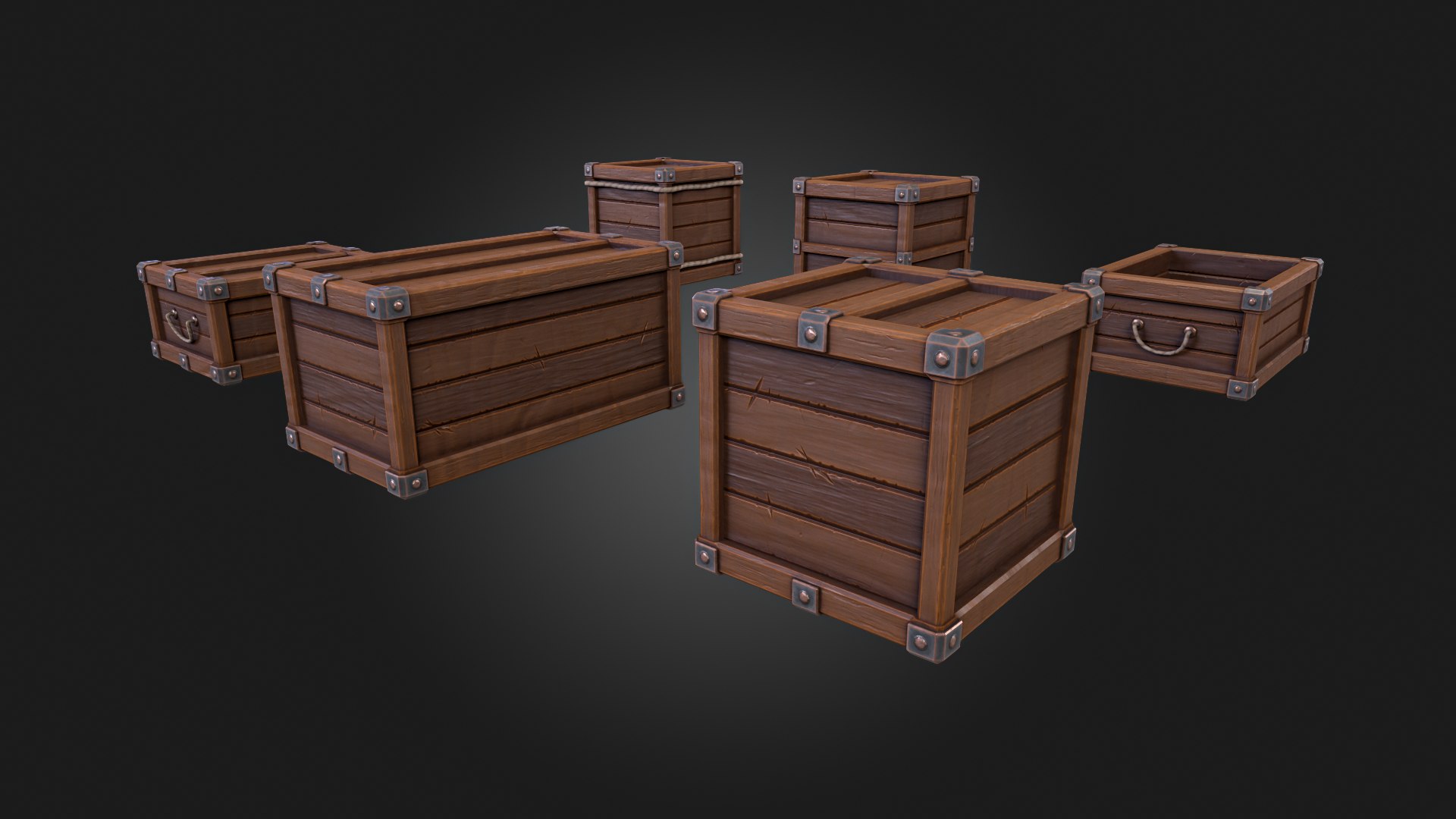 Wooden Box Model - TurboSquid 2257100