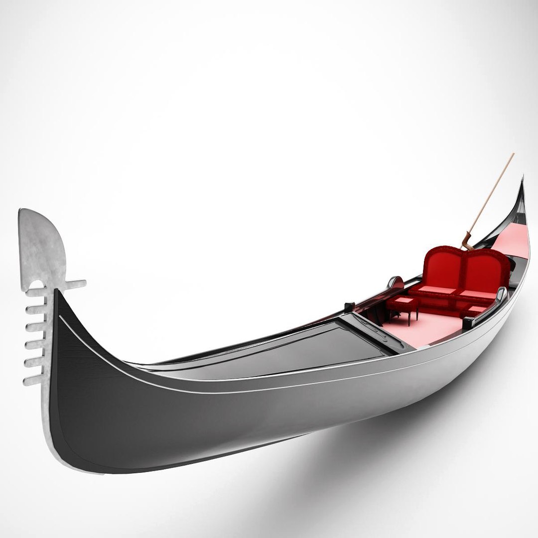 realistic venetian gondola 3d model