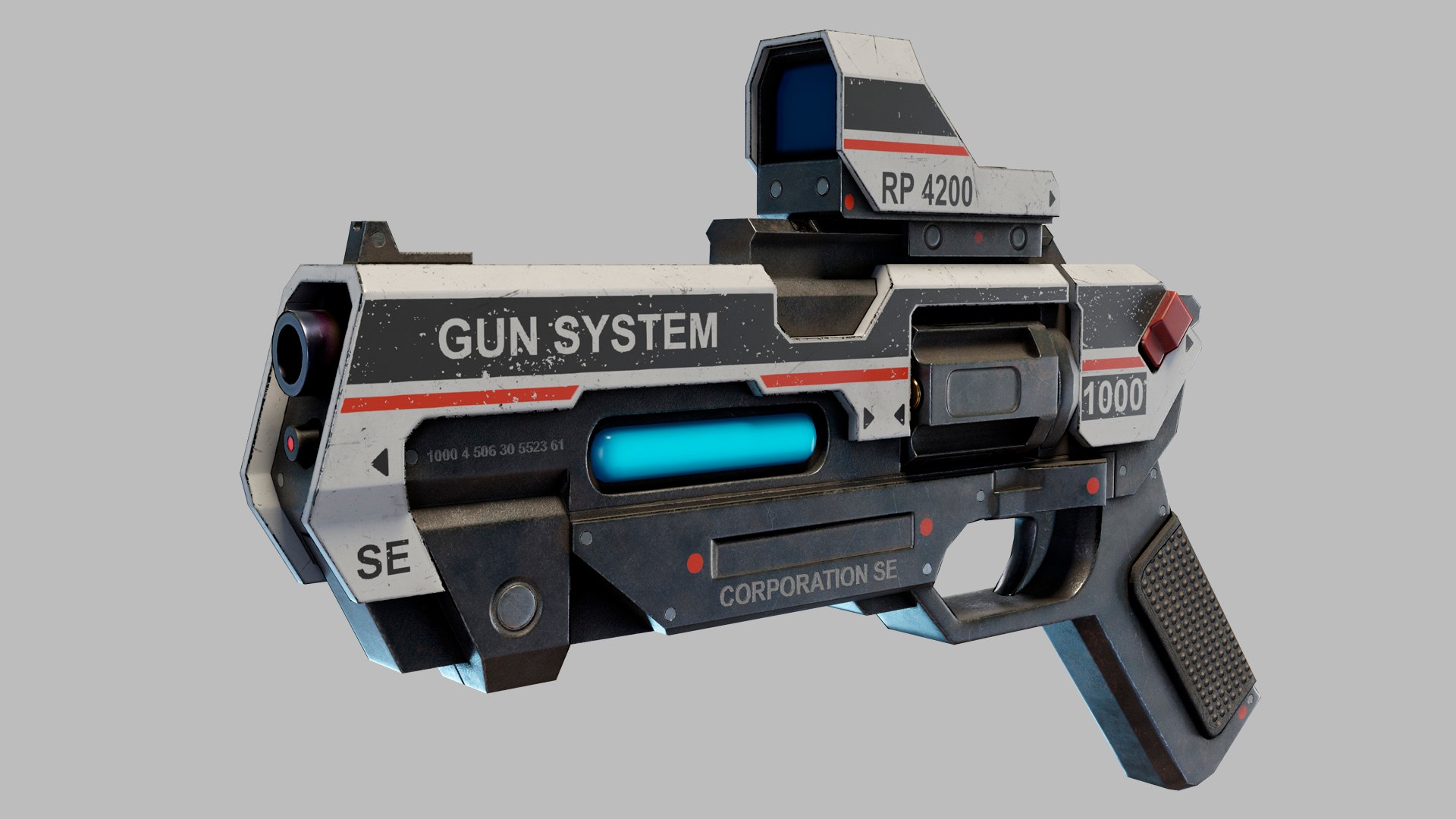 3D Sci Fi Revolver - TurboSquid 2328414