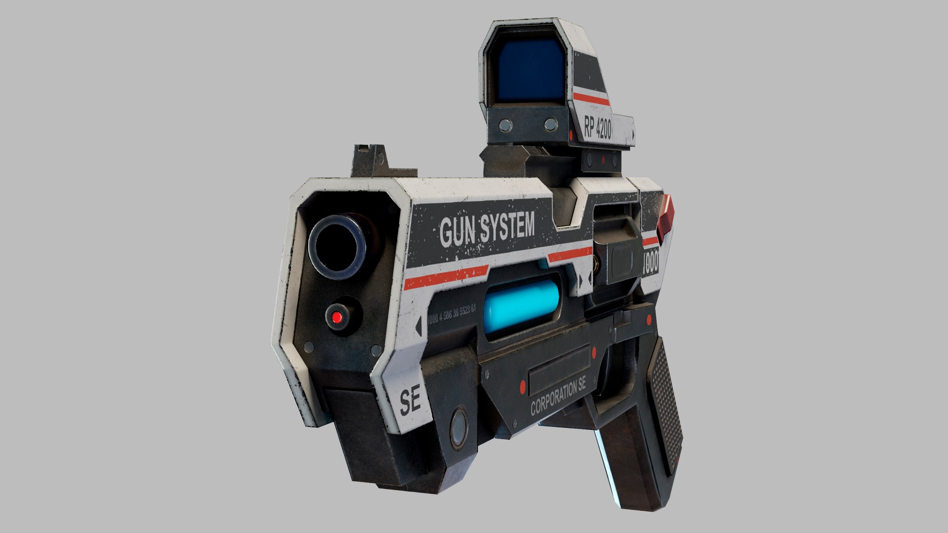 3D Sci Fi Revolver - TurboSquid 2328414