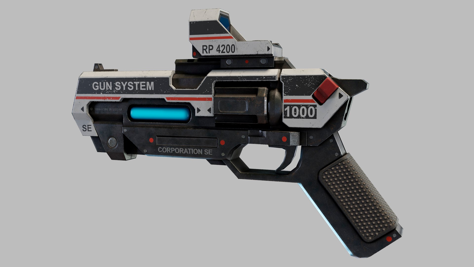 3D Sci Fi Revolver - TurboSquid 2328414