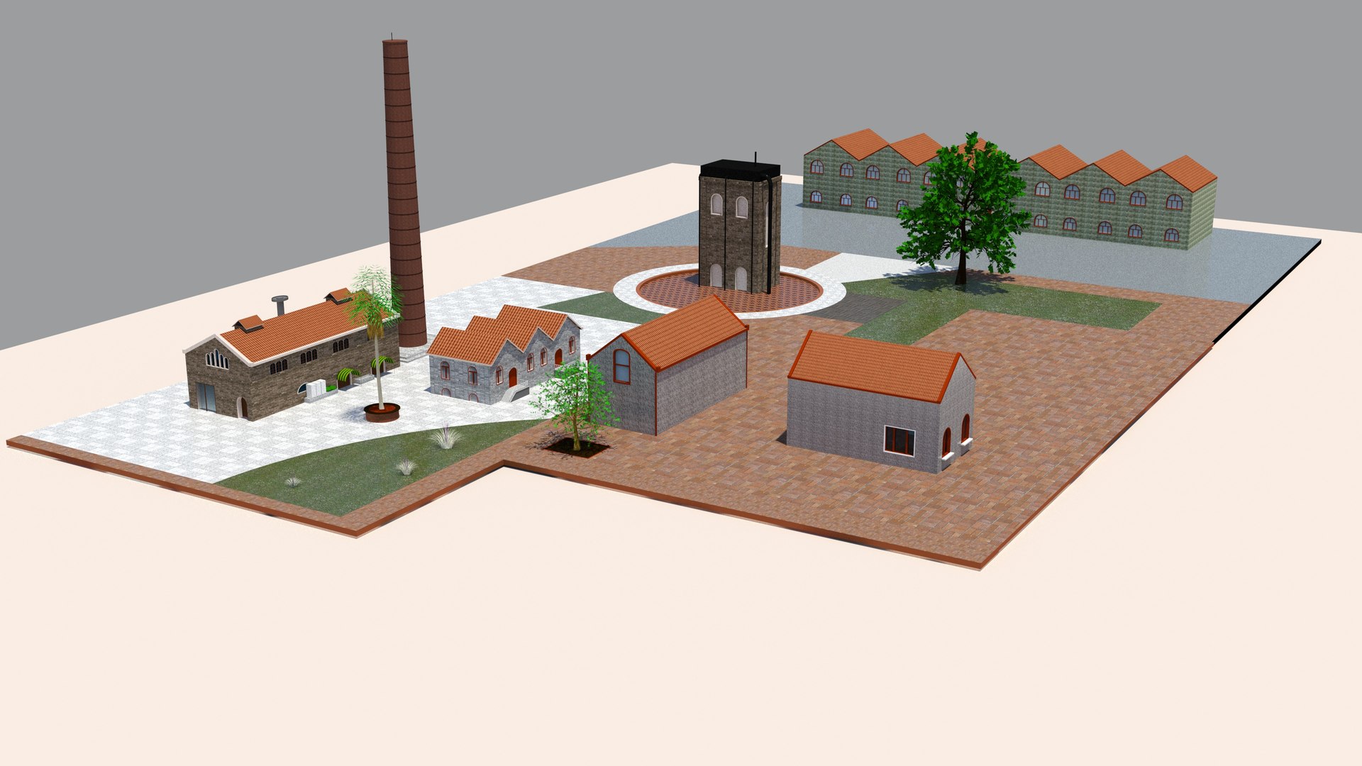3D History Old Building Model - TurboSquid 1273146