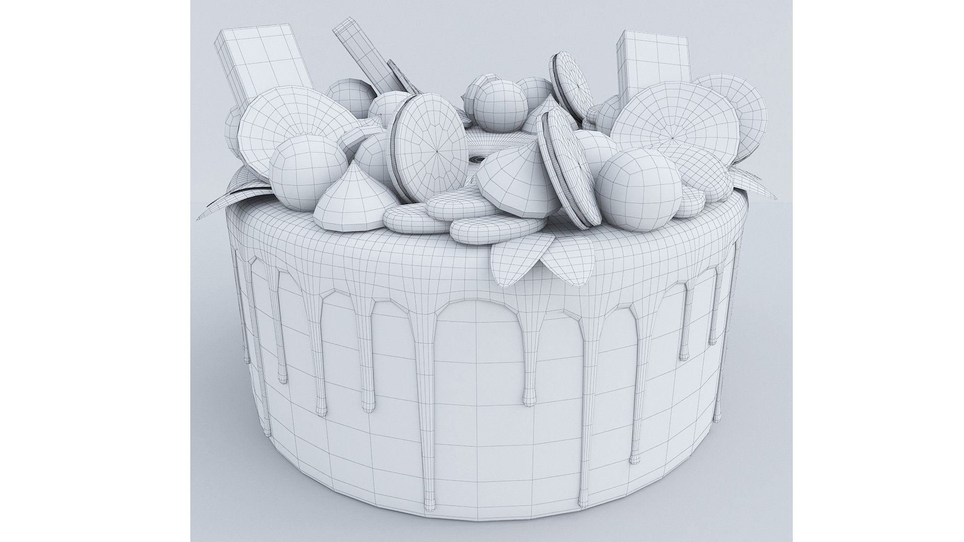 Cake With Oreo Cookies 3D Model - TurboSquid 1904859