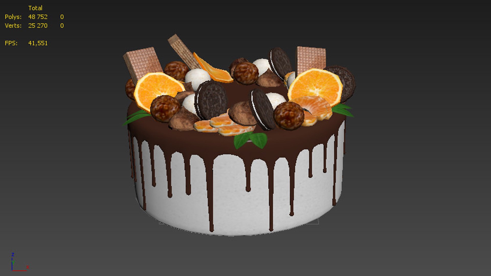 Cake With Oreo Cookies 3D Model - TurboSquid 1904859
