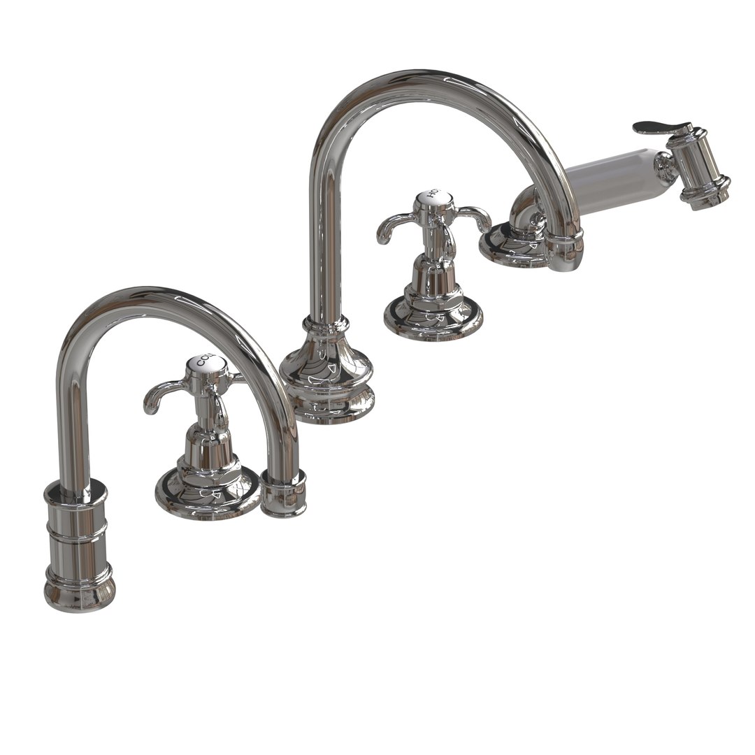 Volevatch 3 Hole Tap Kitchen Handshower Model - TurboSquid 2386861
