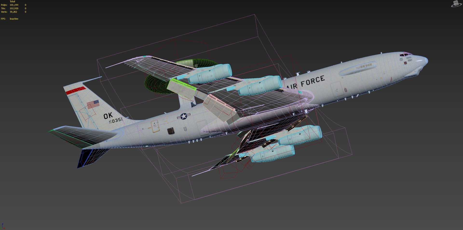 3D Model E-3 Sentry AEWC - TurboSquid 1860095