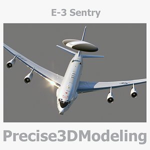 Download Free & Premium Boeing E-3 Sentry 3D Models | TurboSquid