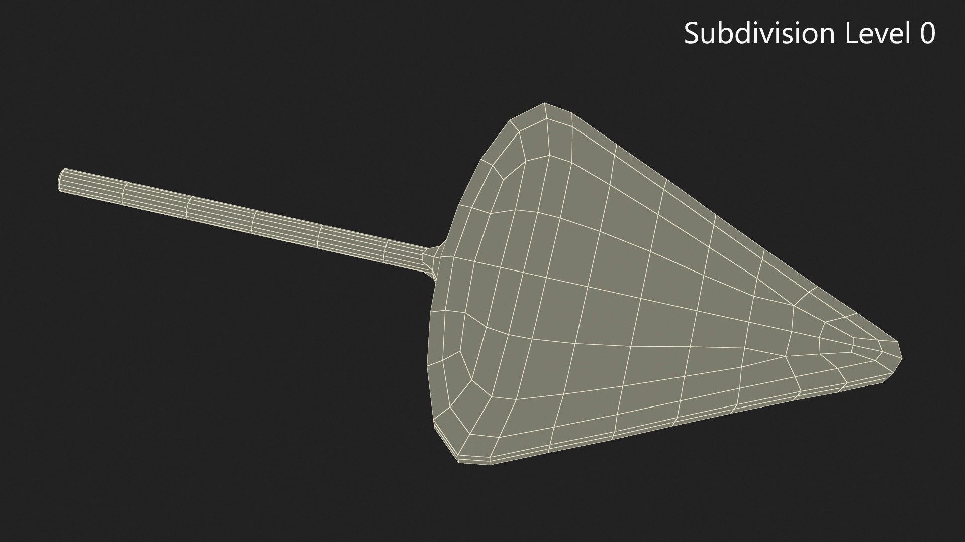 Triangle Form Yellow Lollipop 3D - TurboSquid 2241933