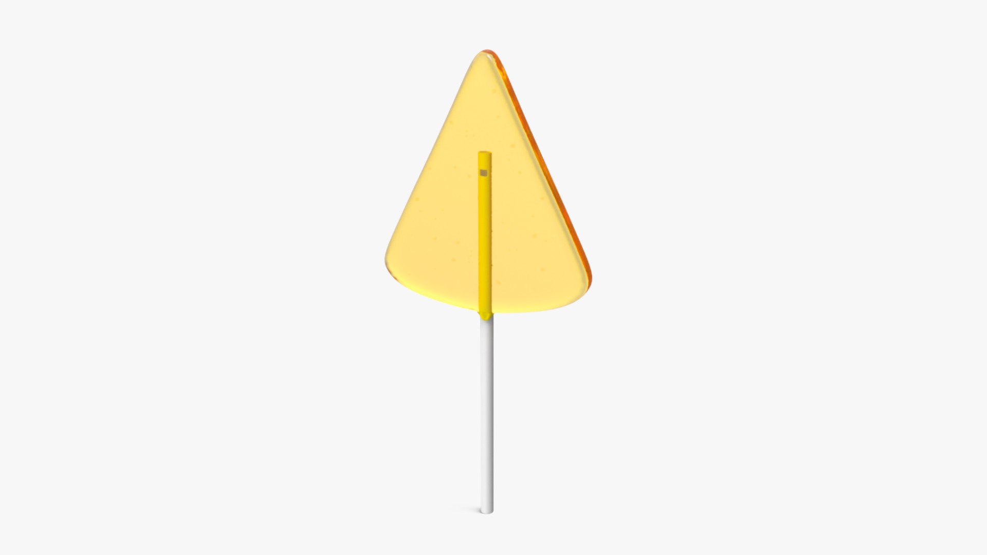 Triangle Form Yellow Lollipop 3D Model | 3DMolier Studio