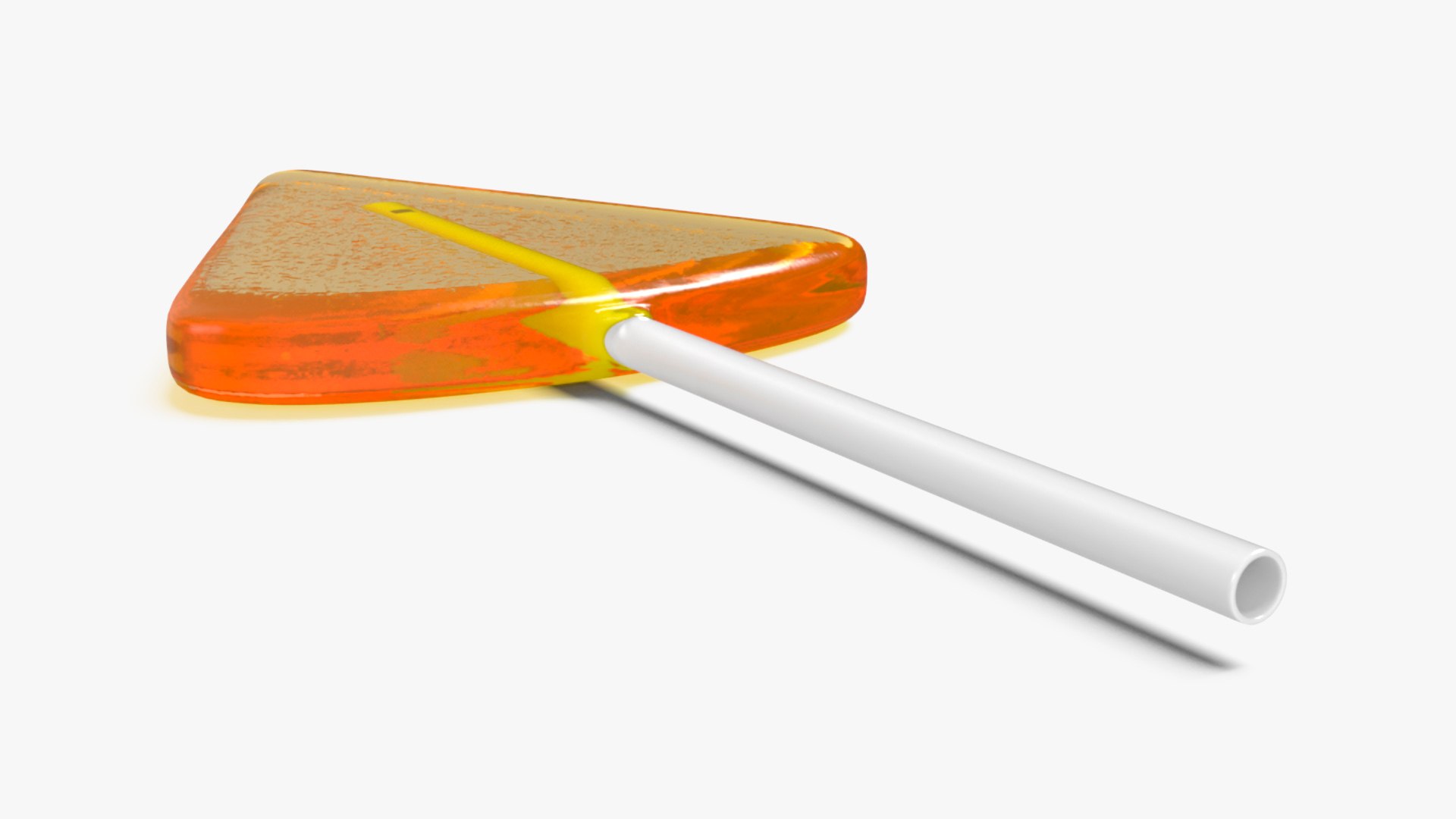 Triangle Form Yellow Lollipop 3D - TurboSquid 2241933