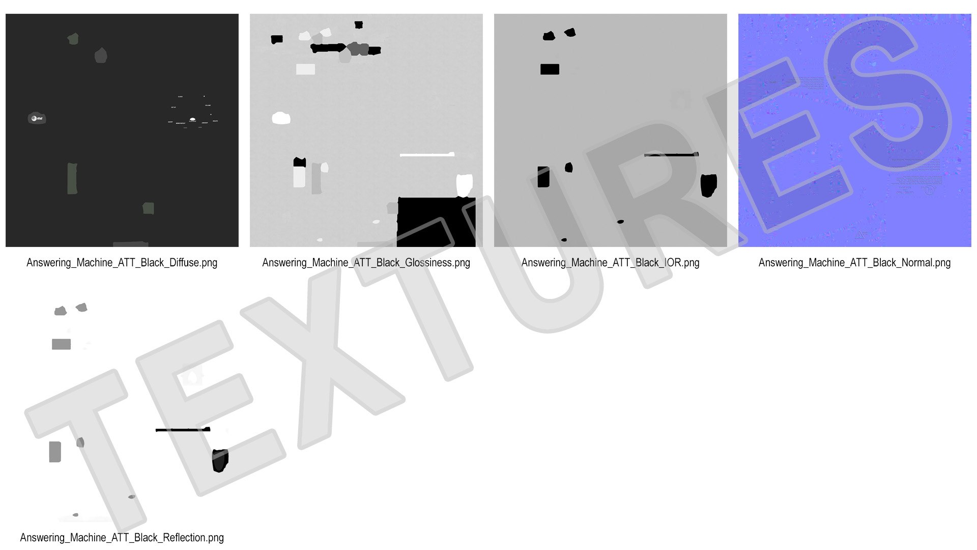 3D Model Answering Machine ATT Black - TurboSquid 2089871