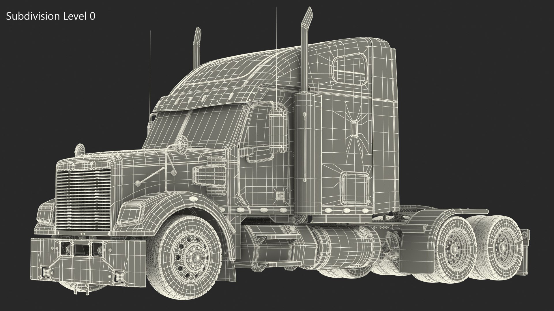 Heavy duty long hood model - TurboSquid 1608824