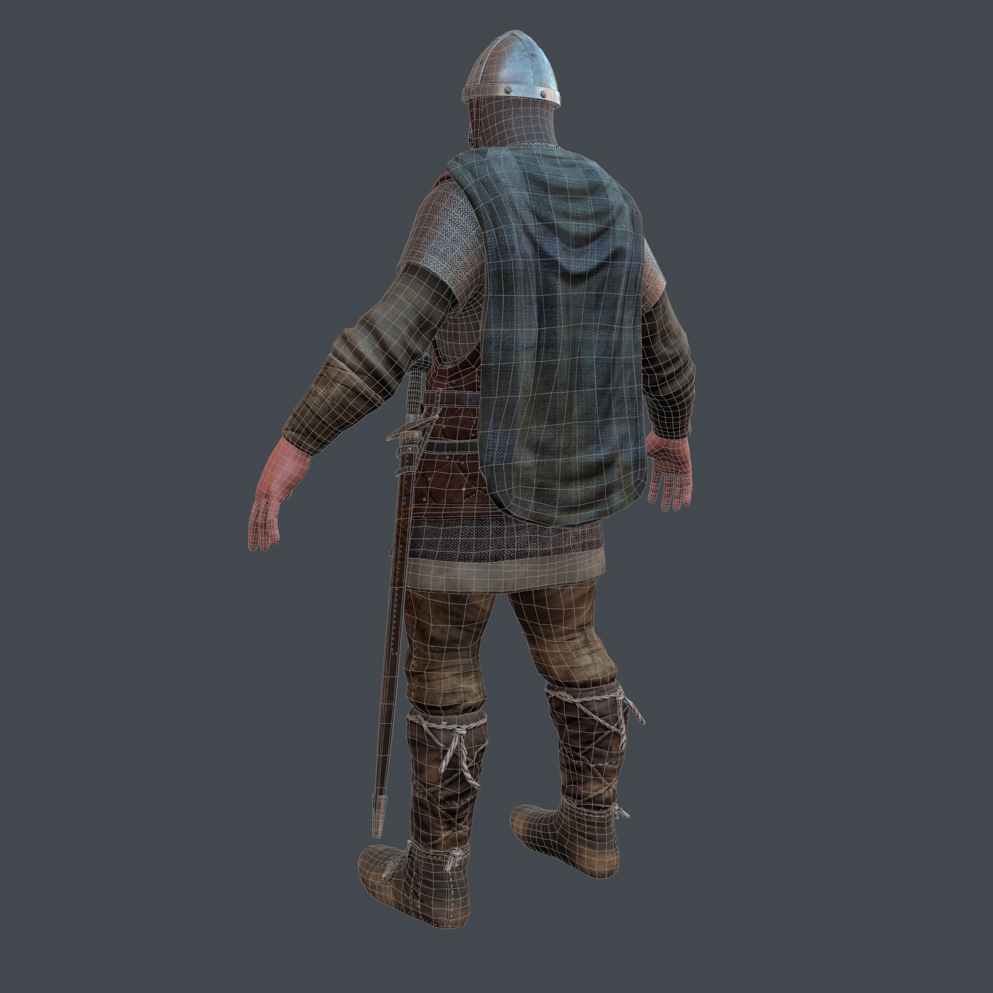 3d medieval soldier model