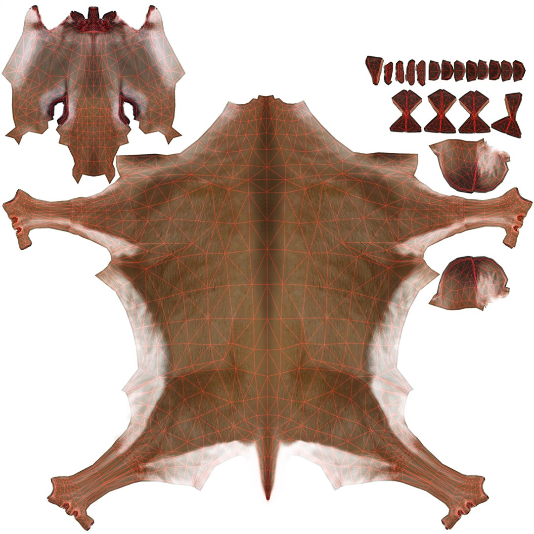 3d White Tailed Doe Fur