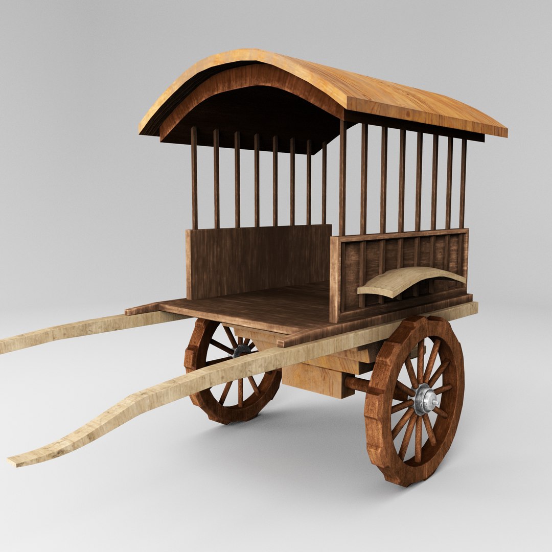 3D Medieval Wooden Horse Cart 3D Model - TurboSquid 2129518