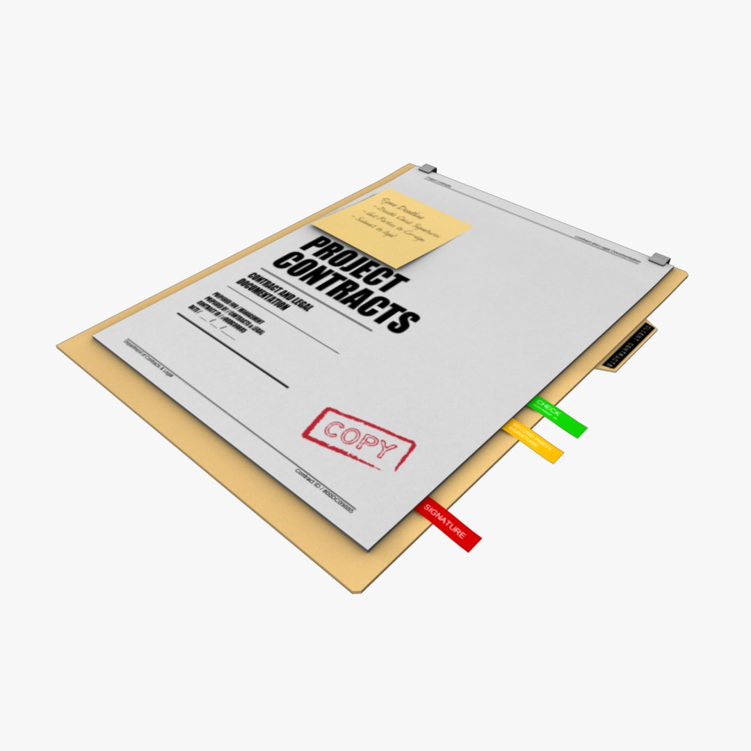 3d Model Of Office Paper Work