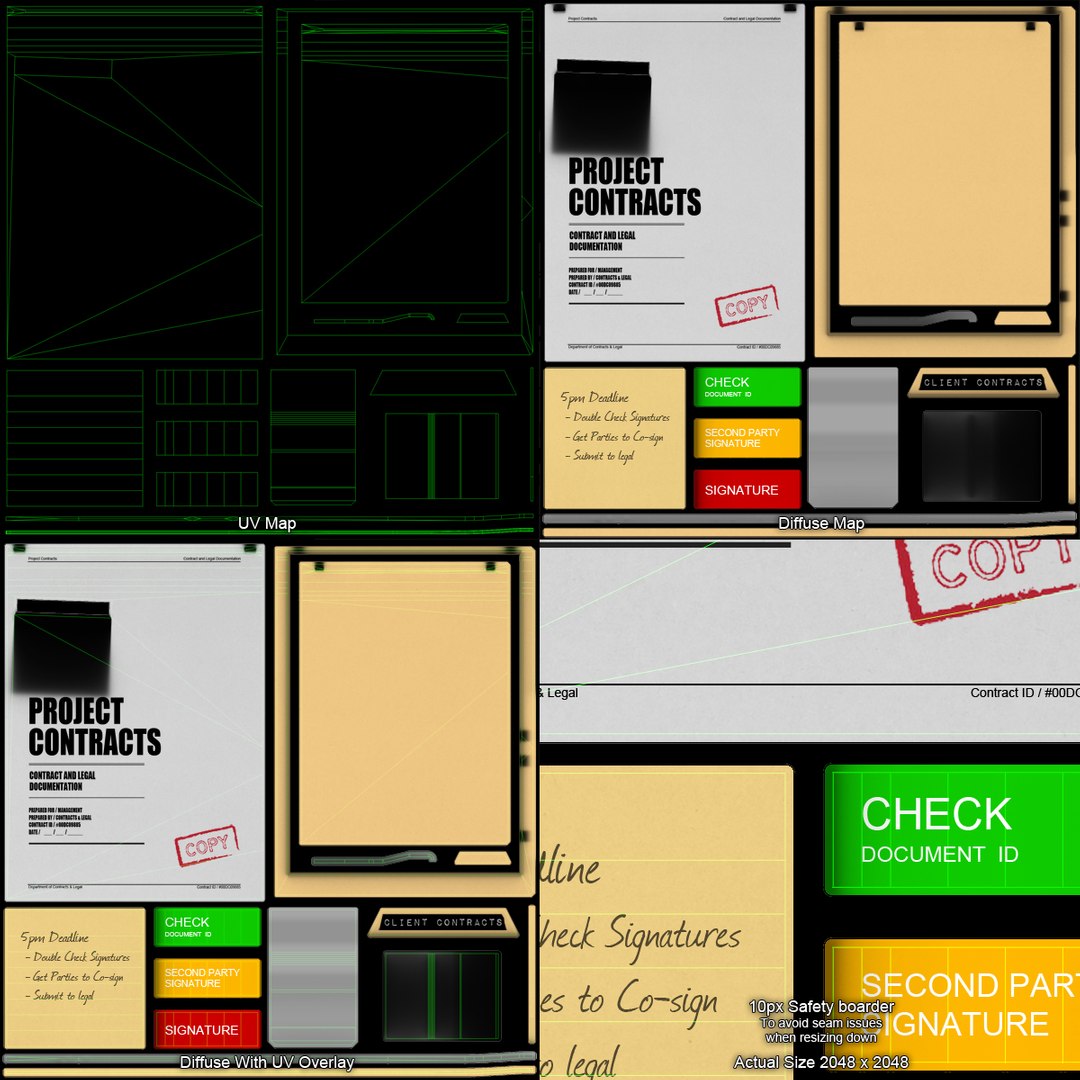 3d Model Of Office Paper Work