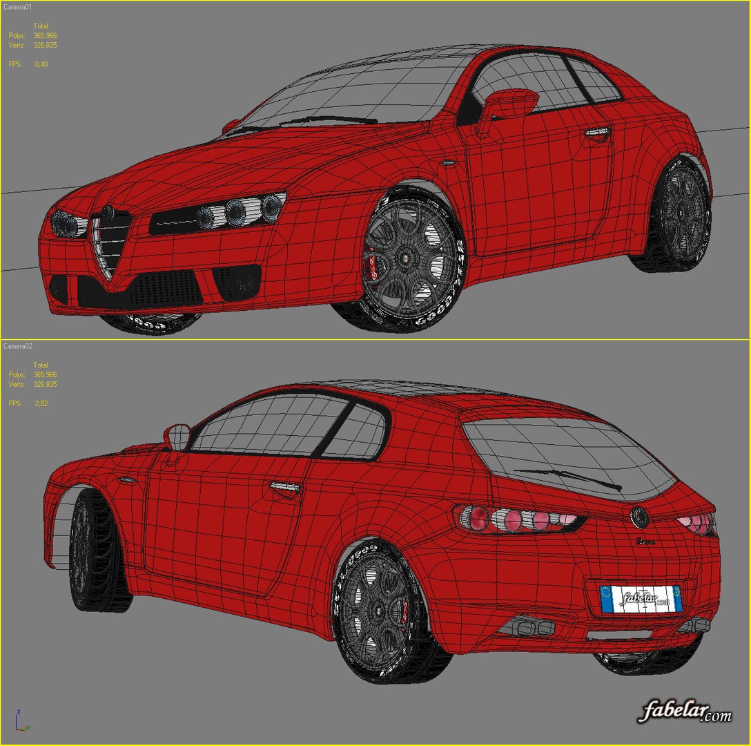 3d alfa romeo brera