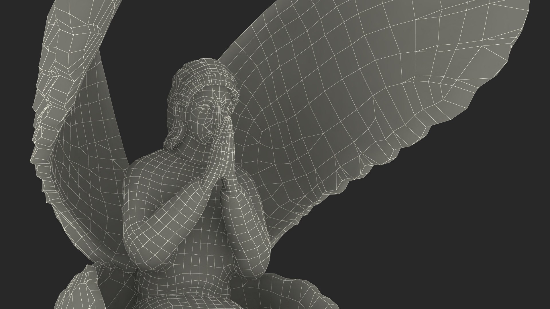 Praying Seraph Figure Model - TurboSquid 2282726