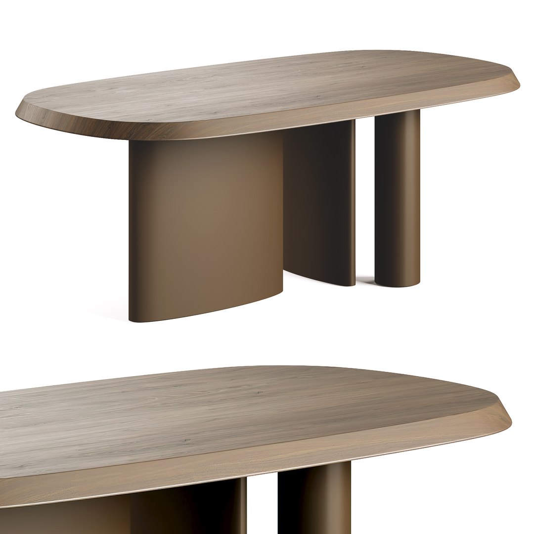 3D Bonaldo Padiglioni Double Material Dining Table - TurboSquid 2072054