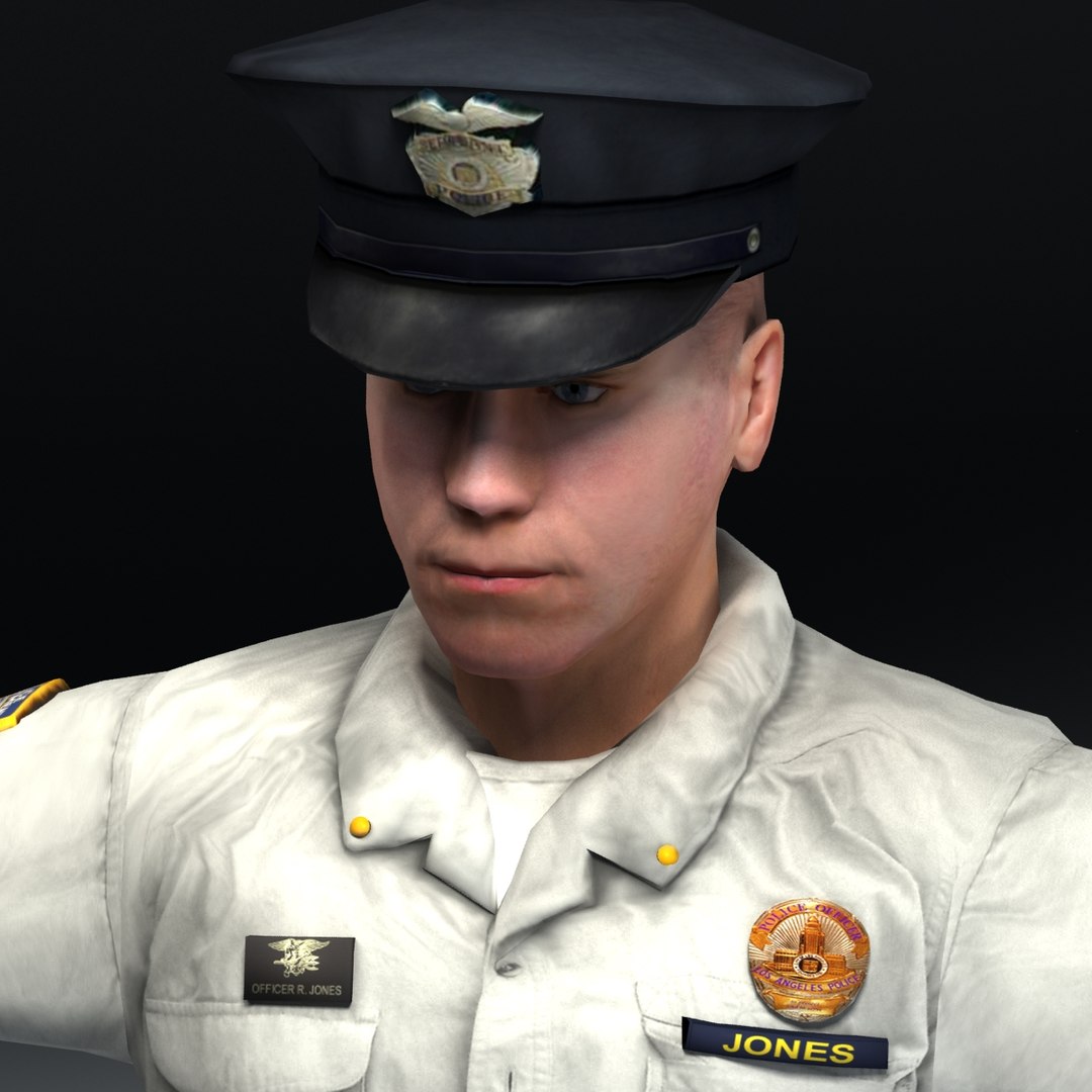 Policeman Police Man 3d Model
