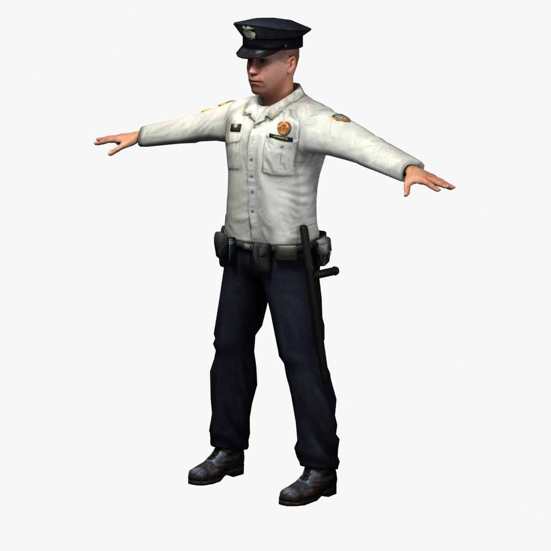 Policeman Police Man 3d Model