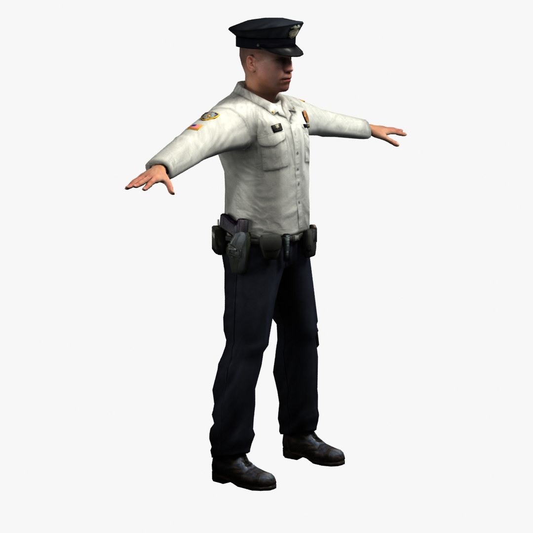 Policeman Police Man 3d Model