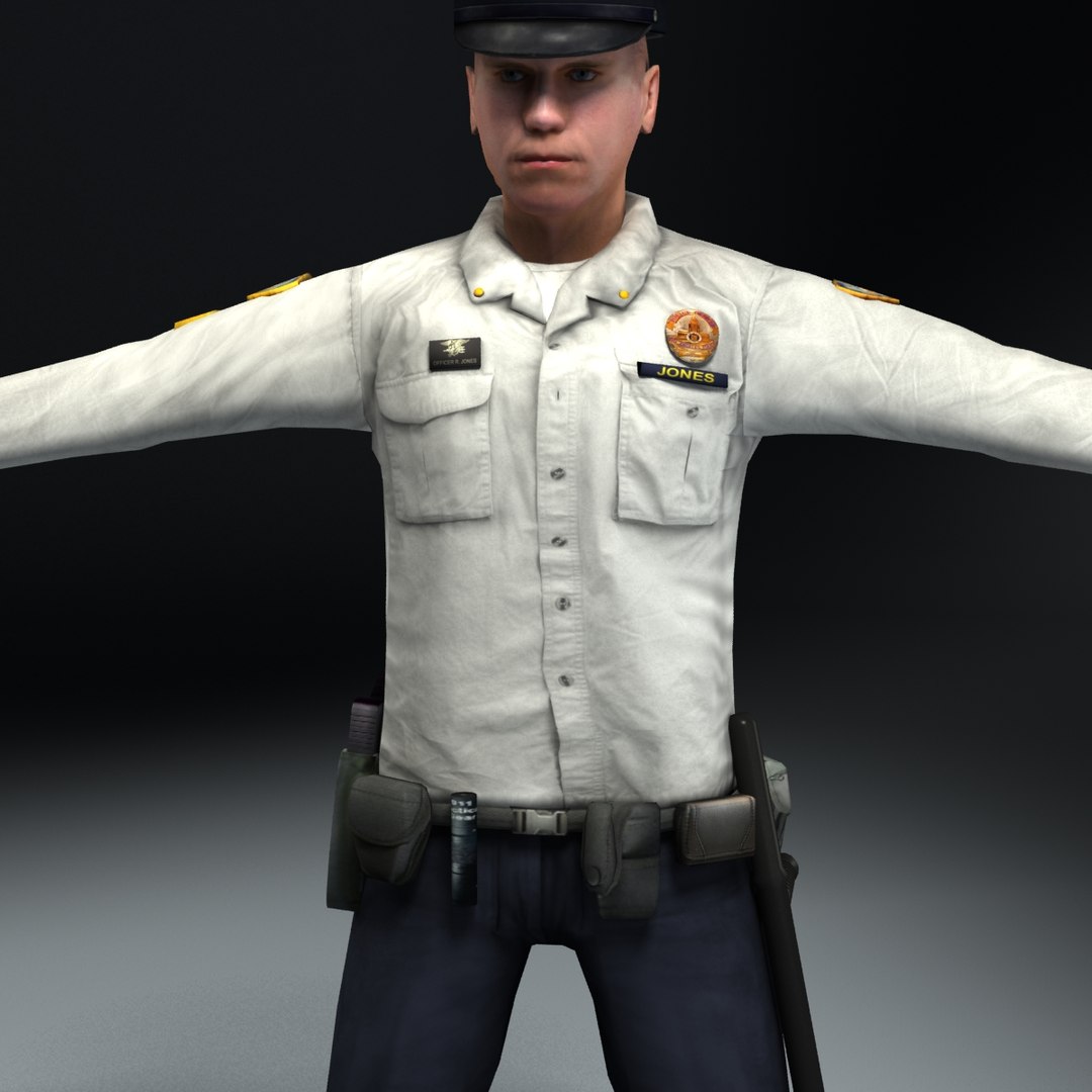 Policeman Police Man 3d Model